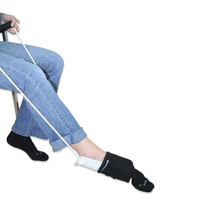 Sock Aid Molded With 2 Cords White | PP9645-03